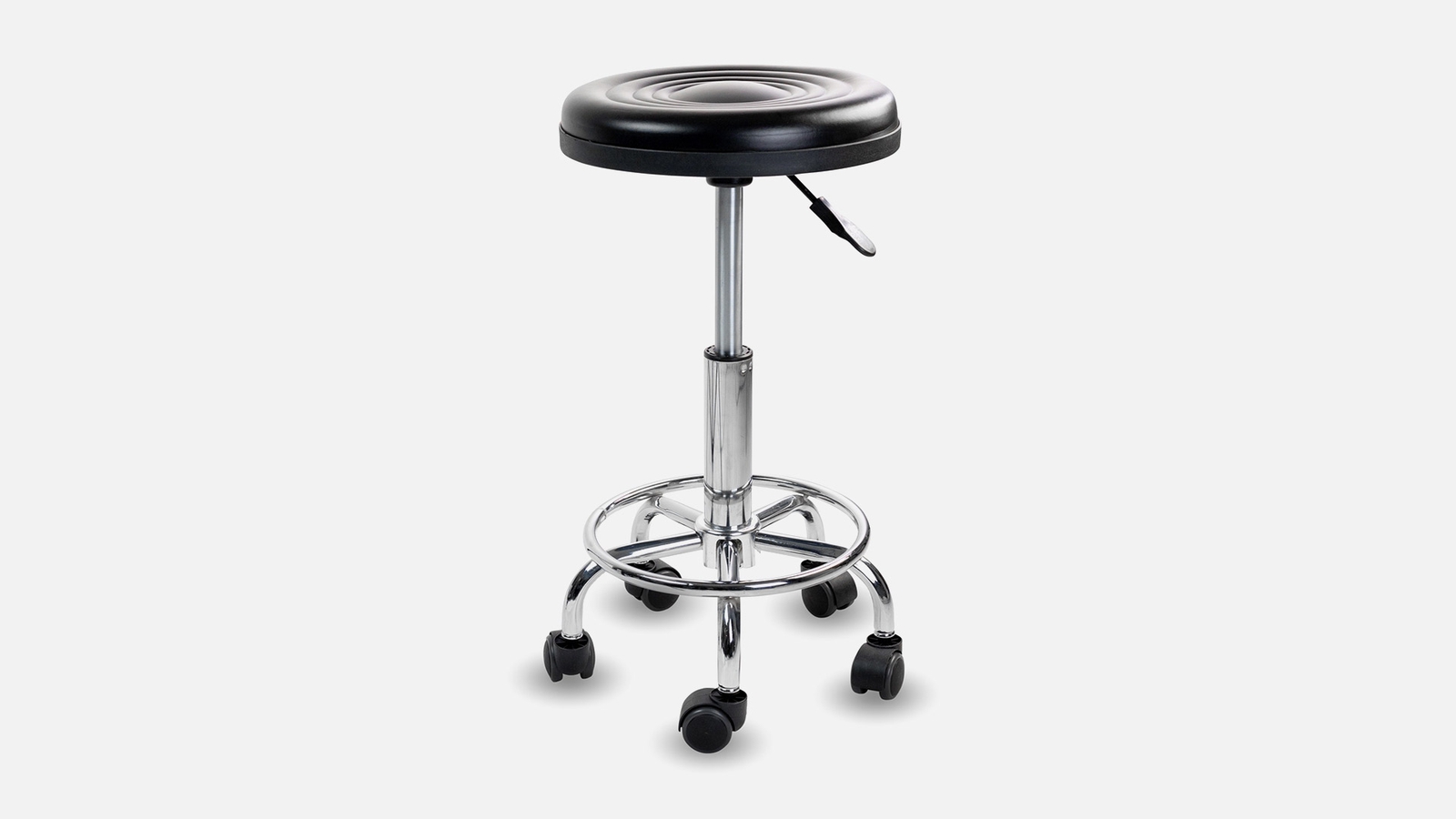 Mount-it! Height Adjustable Stool with Wheels