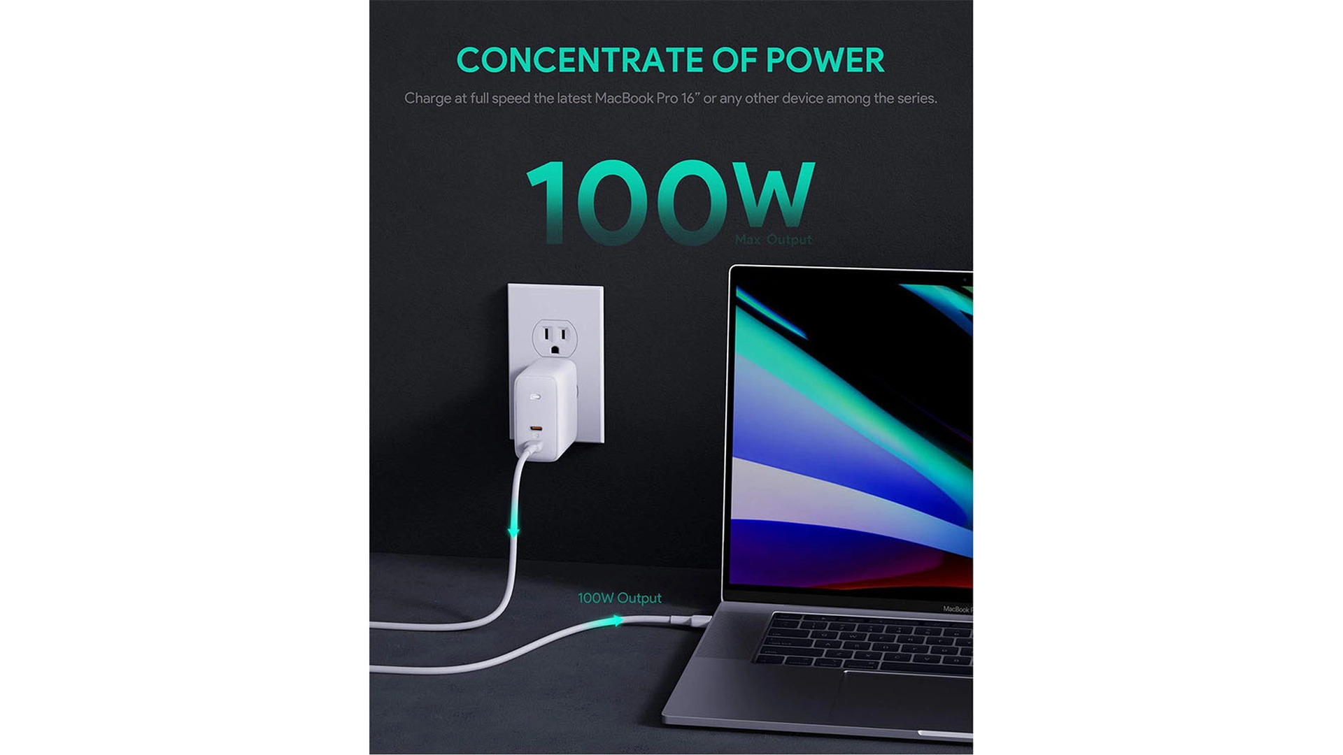 Omnia GaN 100W Charger: Fast Charging for MacBook Pro & USB-C Devices