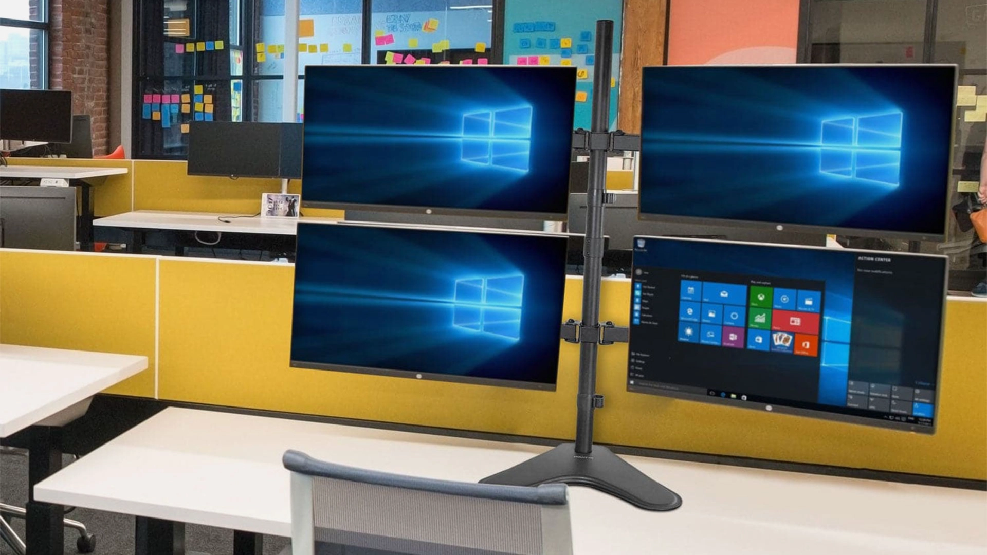 Mount-It! Quad Monitor Desk Stand