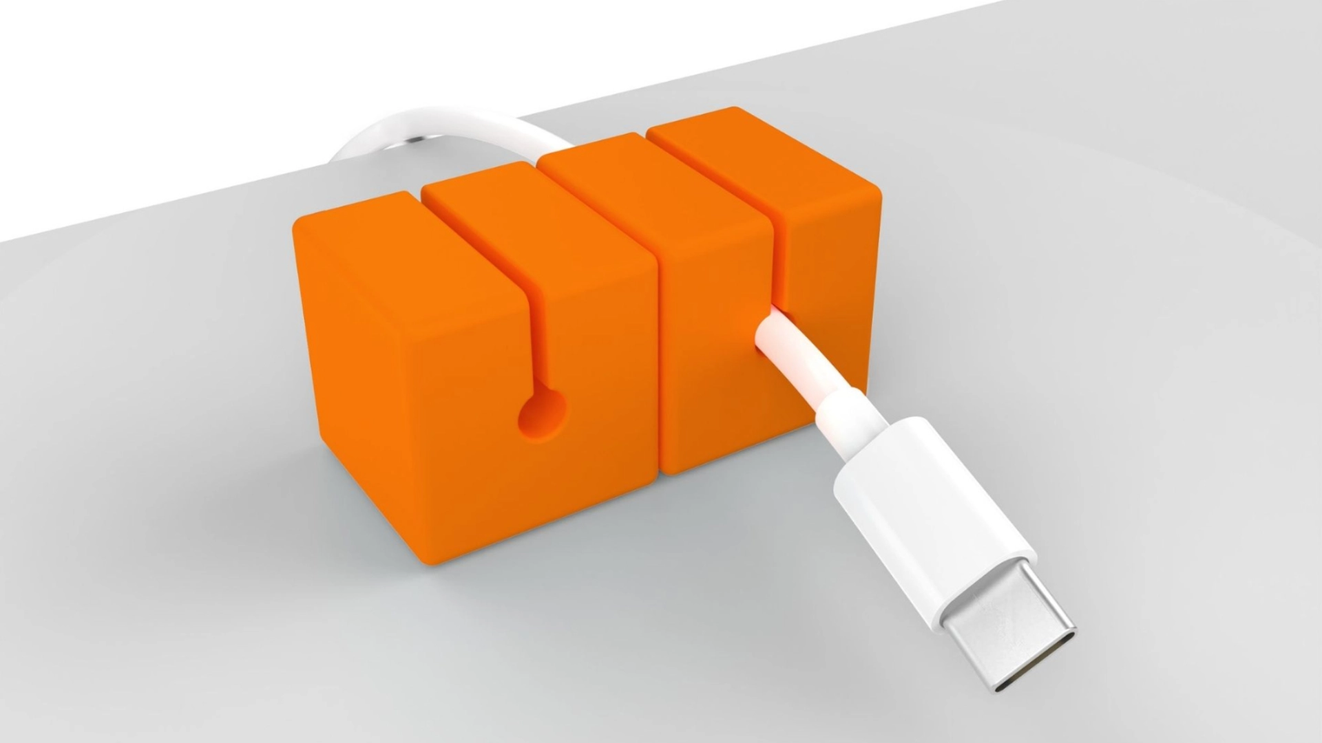 Cable Blocks 4-Pack Space Gray (magnetic, weighted cable management)