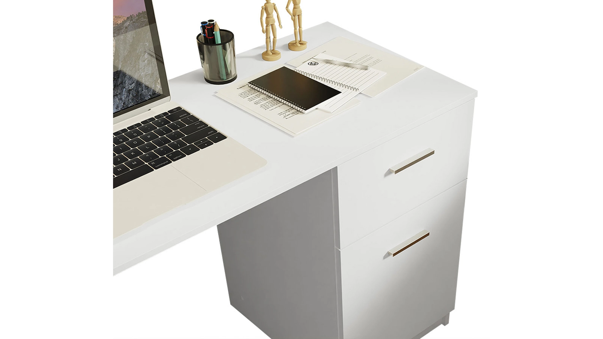 Madesa Compact Computer Desk Study Table for Small Spaces Home Office
