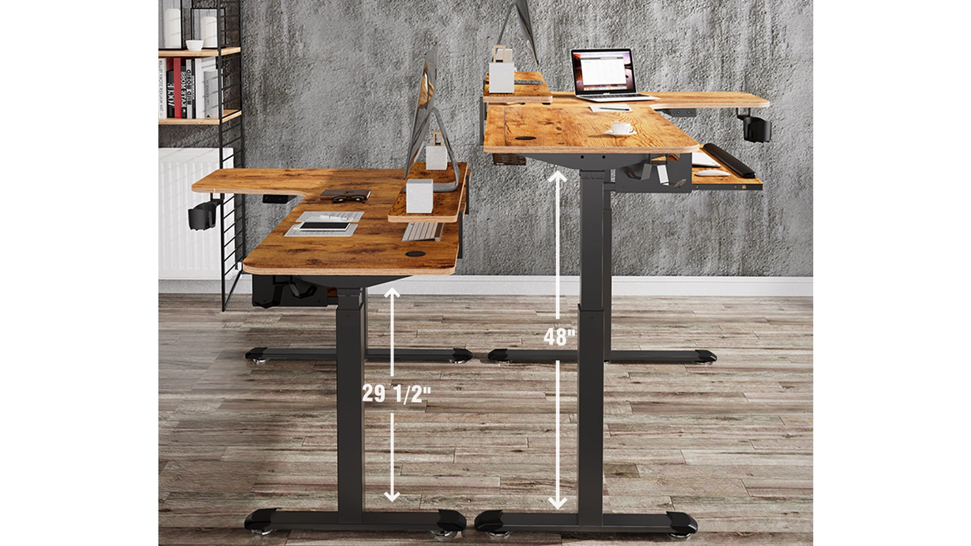 Eureka Electric Standing Desk With Key board tray and Monitor Stand