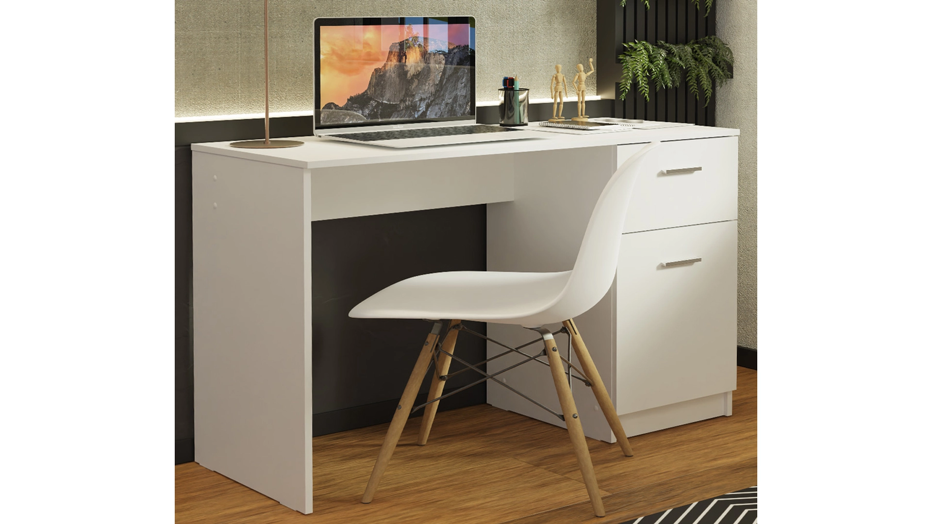Madesa Compact Computer Desk Study Table for Small Spaces Home Office