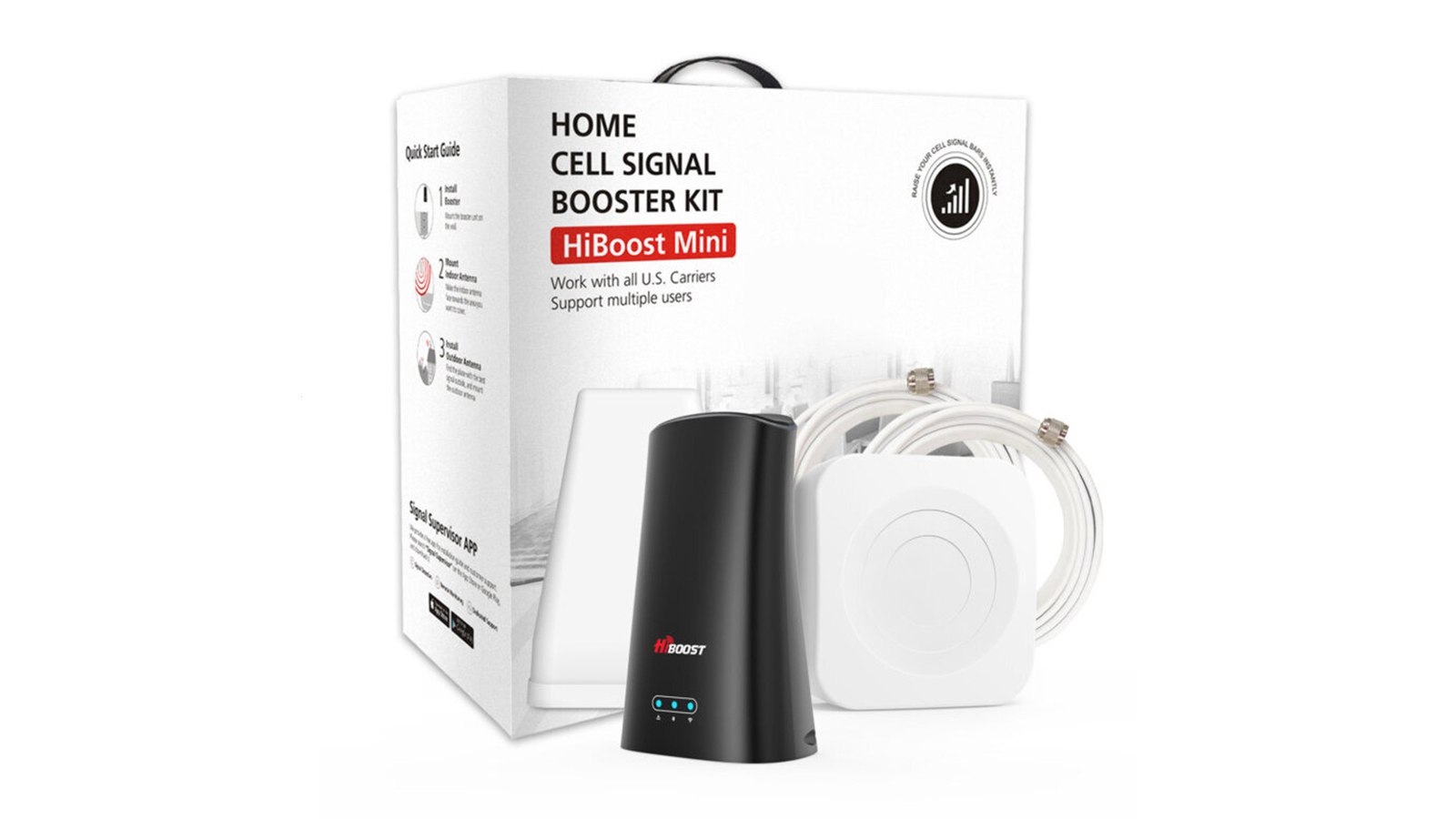 HiBoost Mini cell phone signal booster. Stay connected.