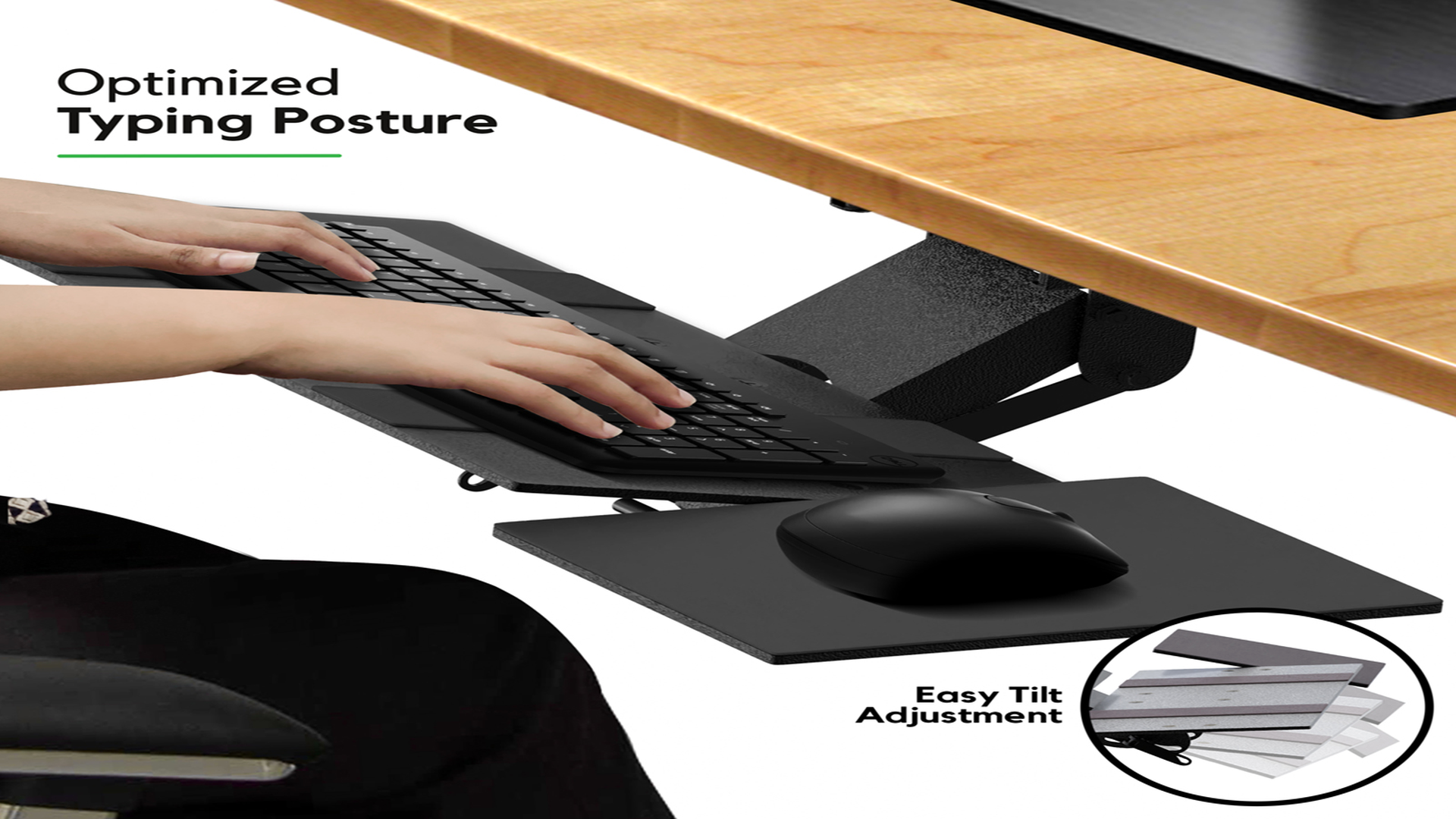 KT1 Ergonomic Keyboard Tray Under Desk - Under Desk Keyboard Tray