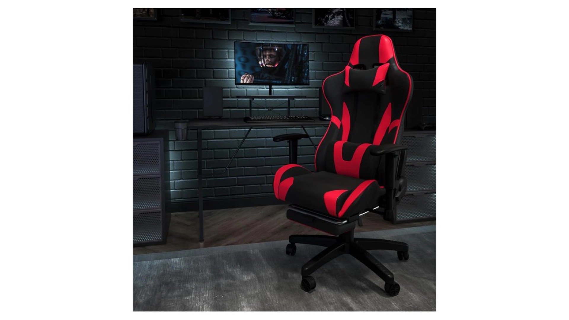 X30 Gaming Chair Reclining Back and Slide-Out Footrest