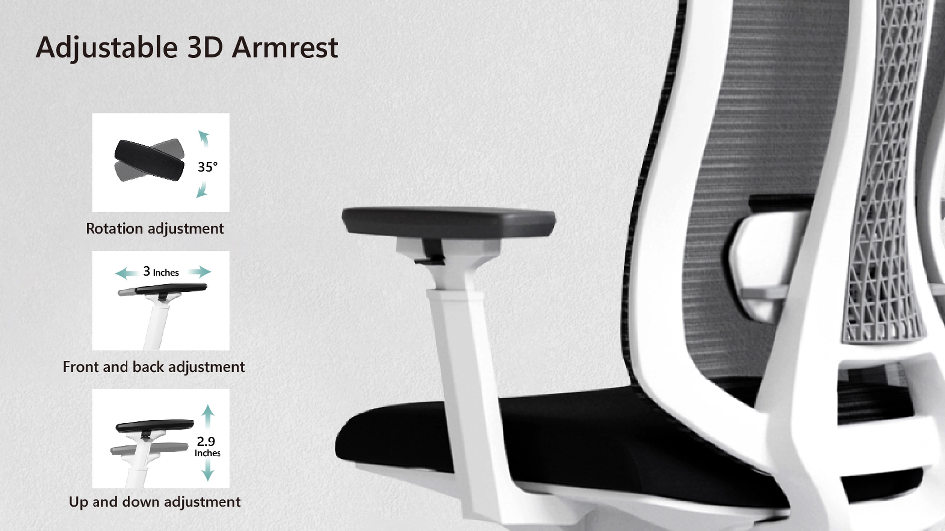 Logicfox Ergonomic Office Chair: Saddle-shaped Sponge Seat