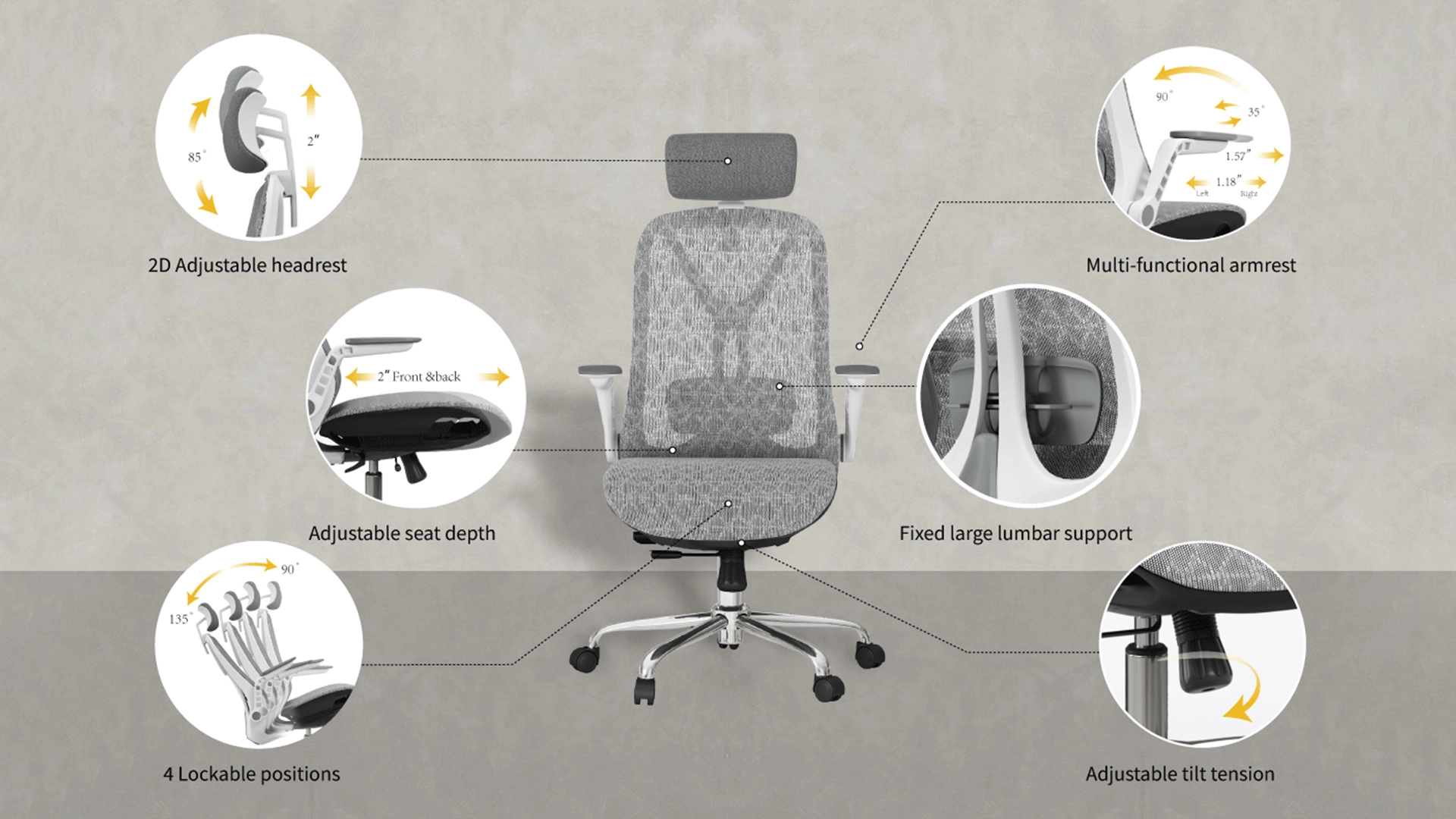 Logicfox Office Chair: Adjustable Seat Depth & Breathable Mesh