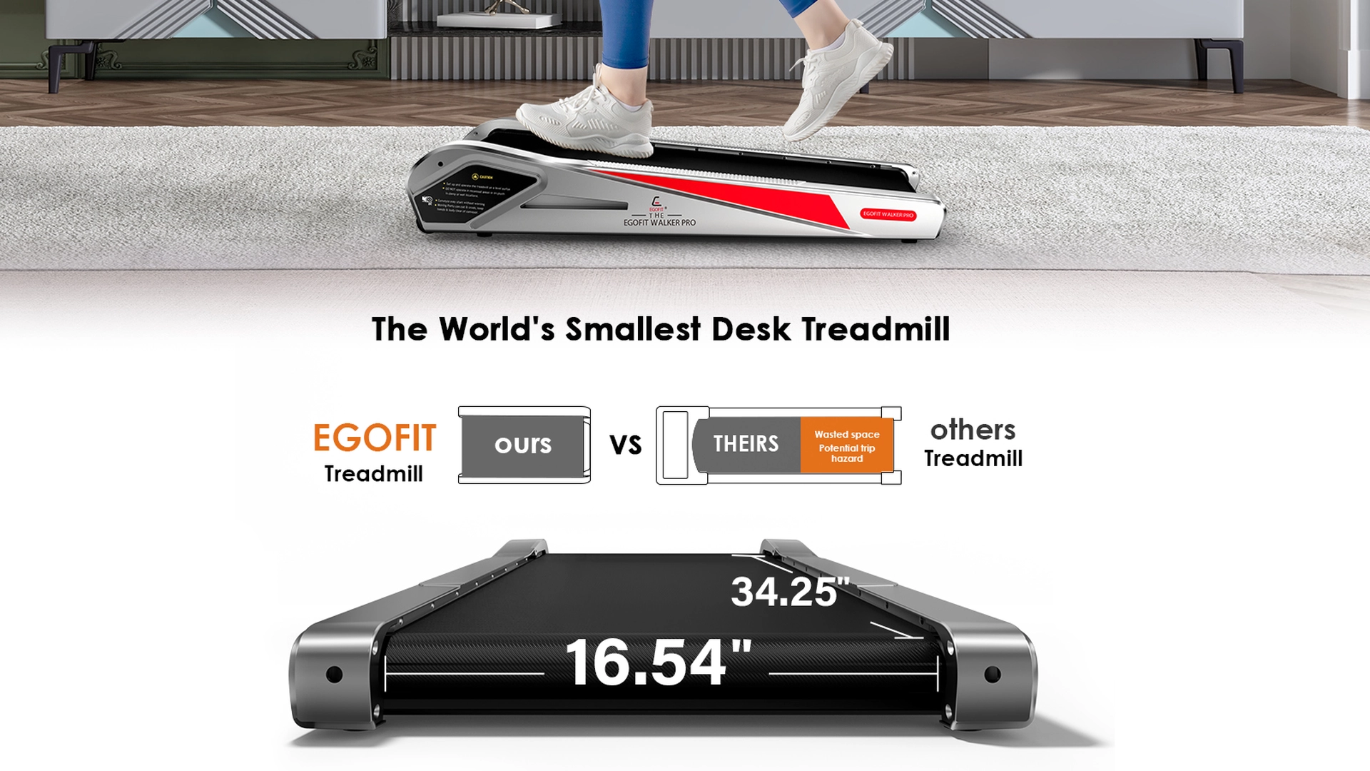 Walker Pro-M1 Under Desk Treadmill Walking Pad