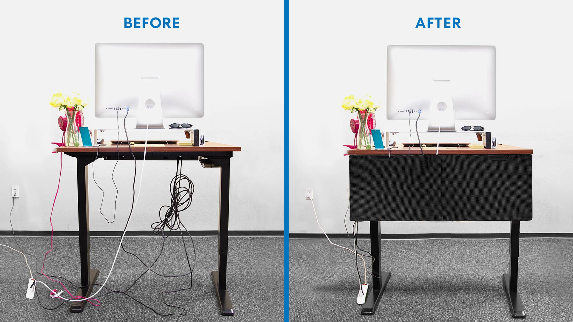 Mount-It! Under Desk Privacy Panel - 60" Wide