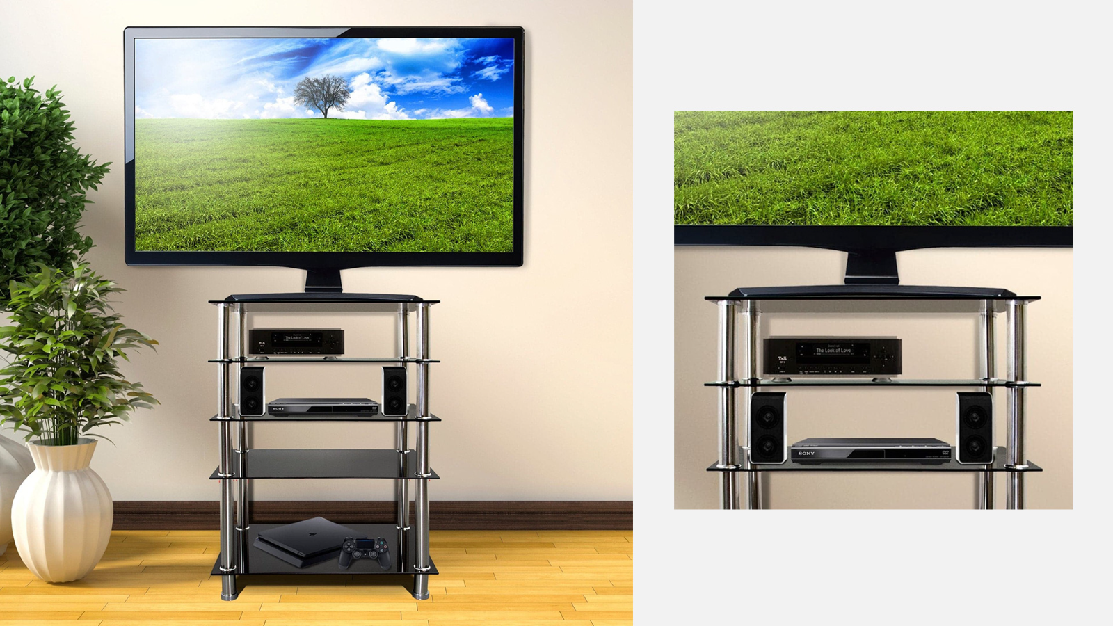 Mount-It! A/V Five-Tier Media Component Shelves