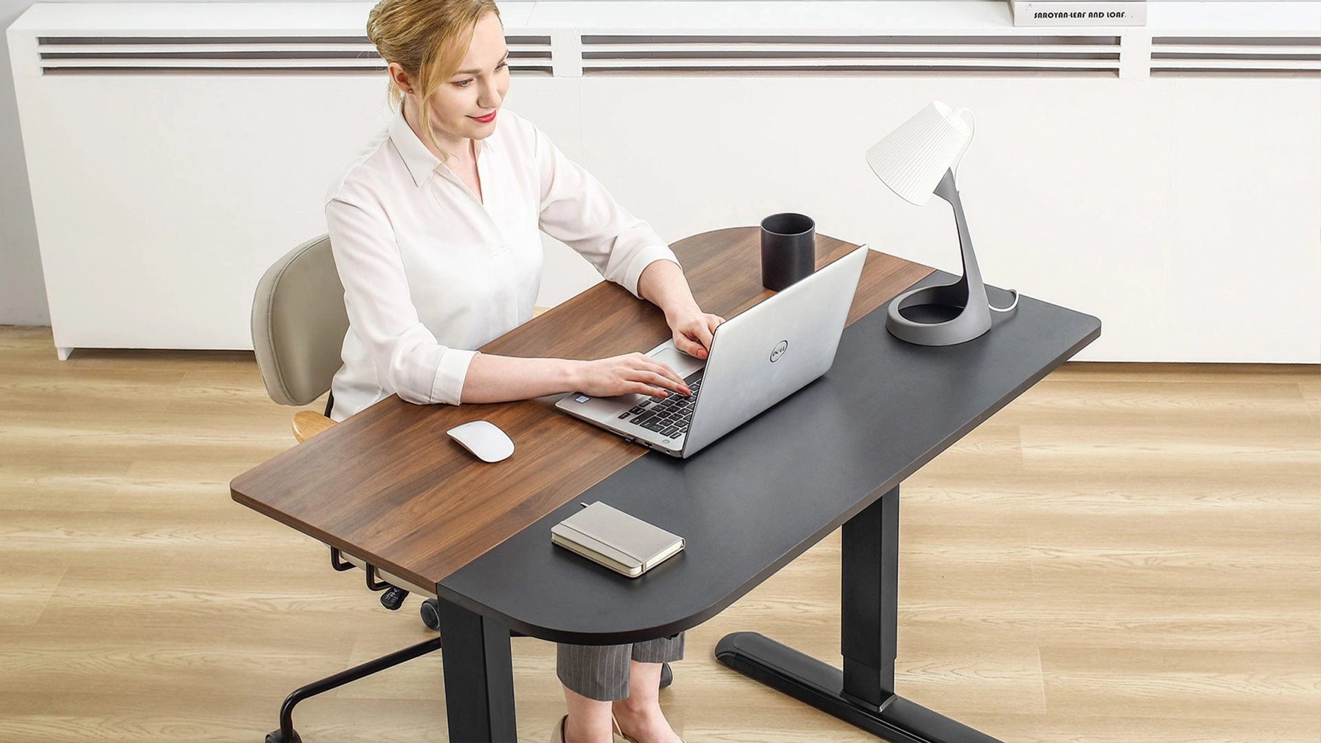 FENGE Electric Standing Desk 43“X27” with Drawer & Bag Hook