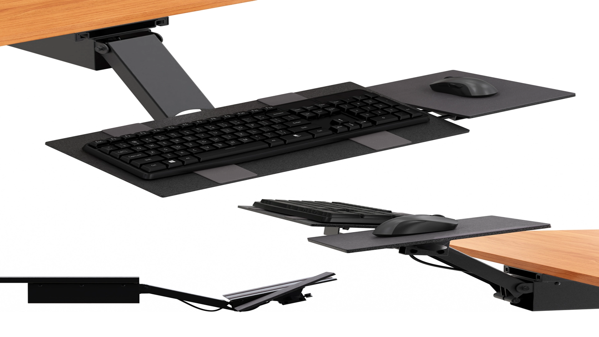 KT2 Keyboard Tray Under Desk Adjustable Height
