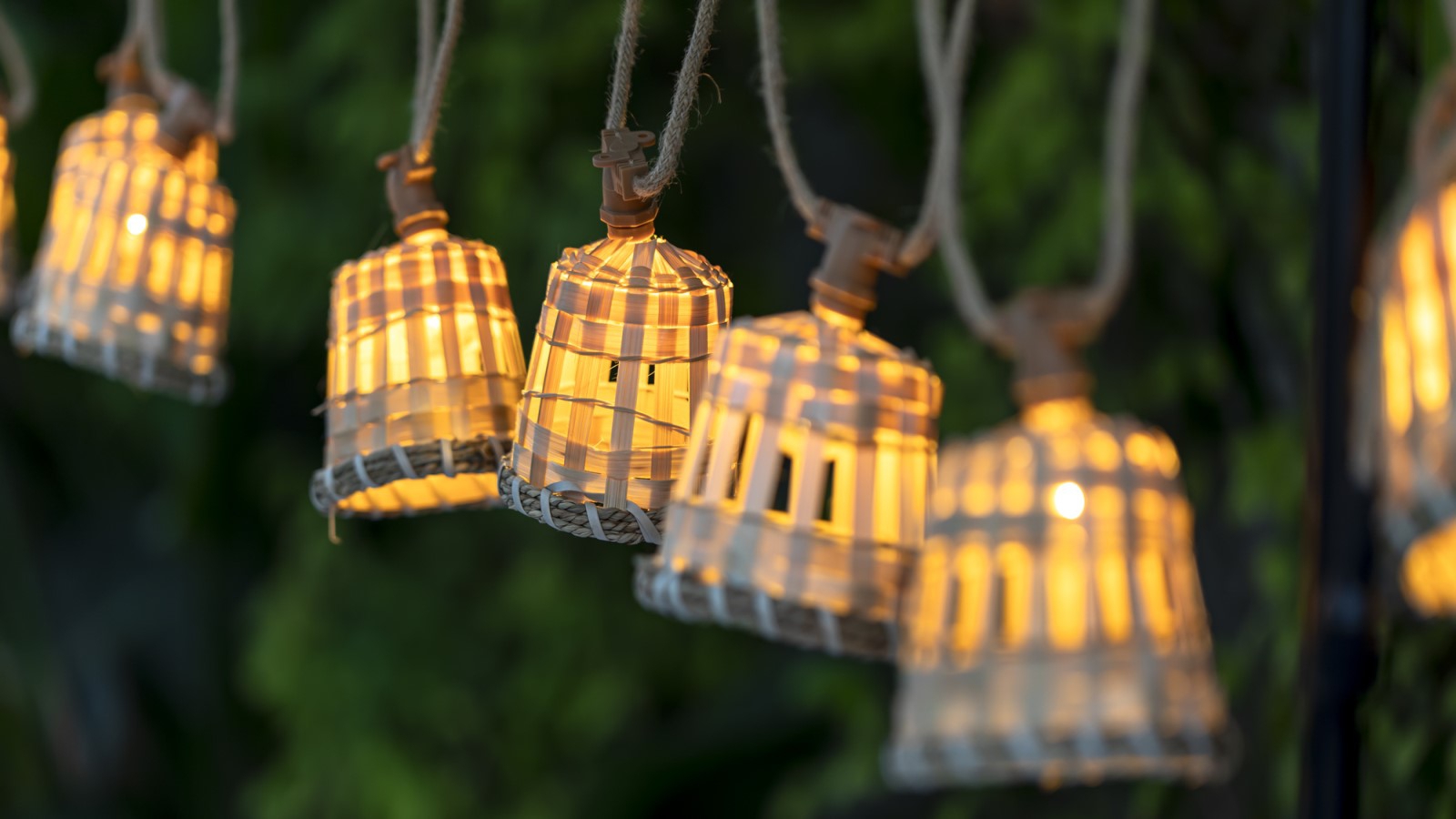 Aurora Shaded String Light 26ft hand made