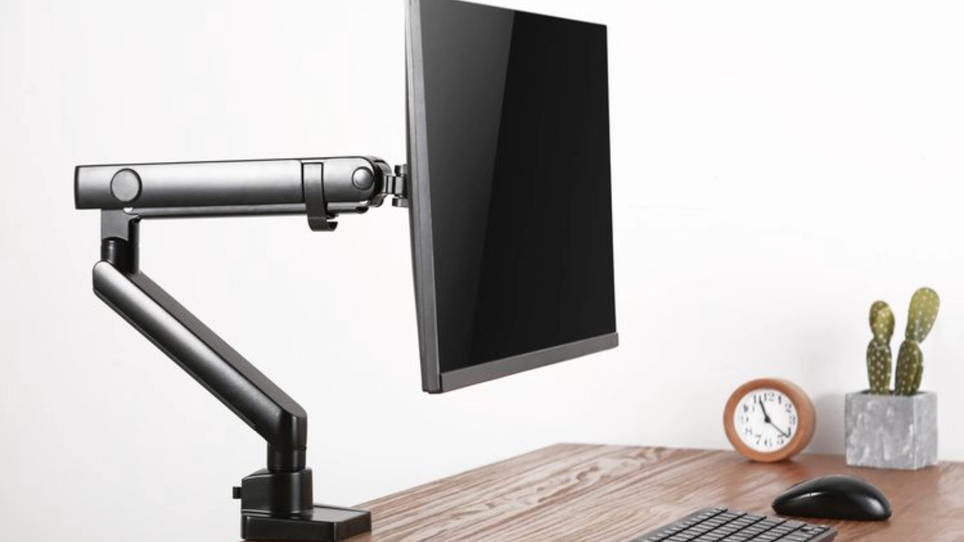 Single Monitor Mount Articulating Arm (Black)