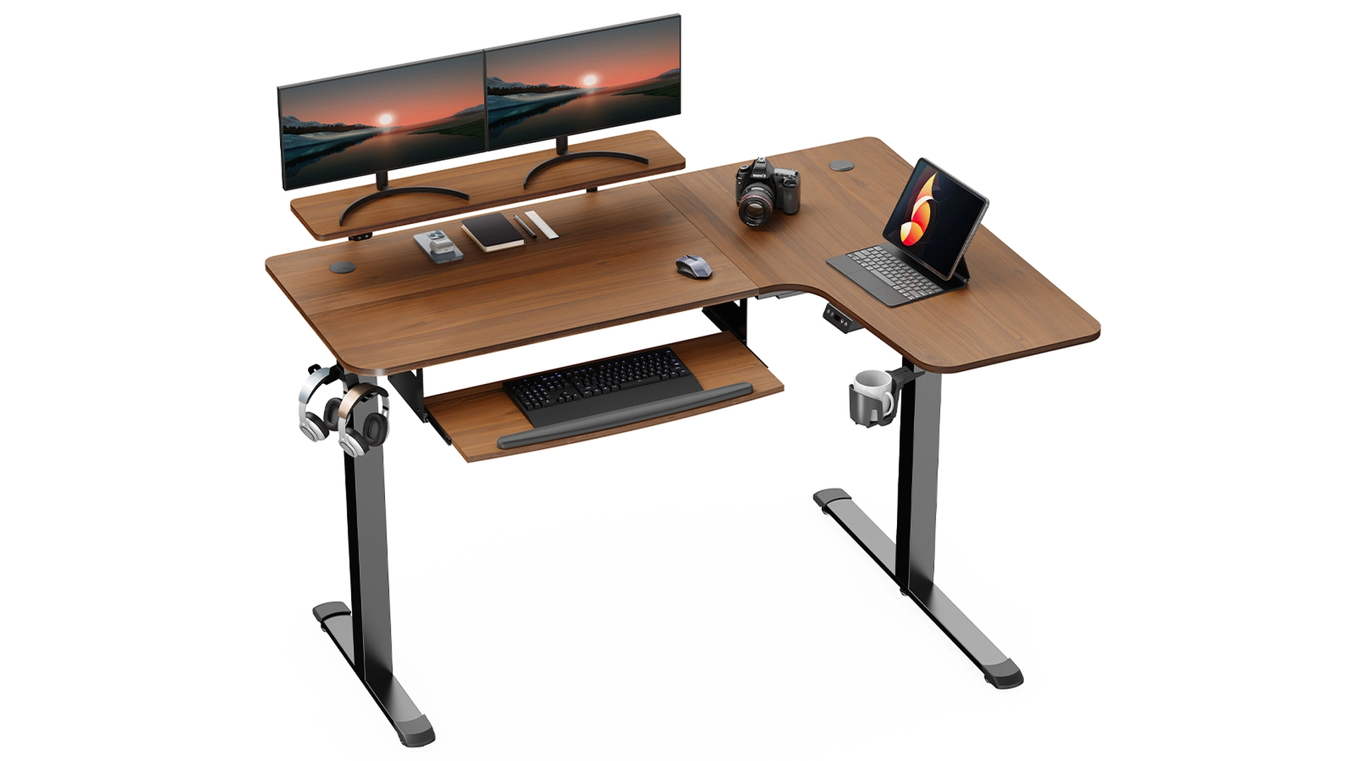 Eureka Electric Standing Desk With Key board tray and Monitor Stand