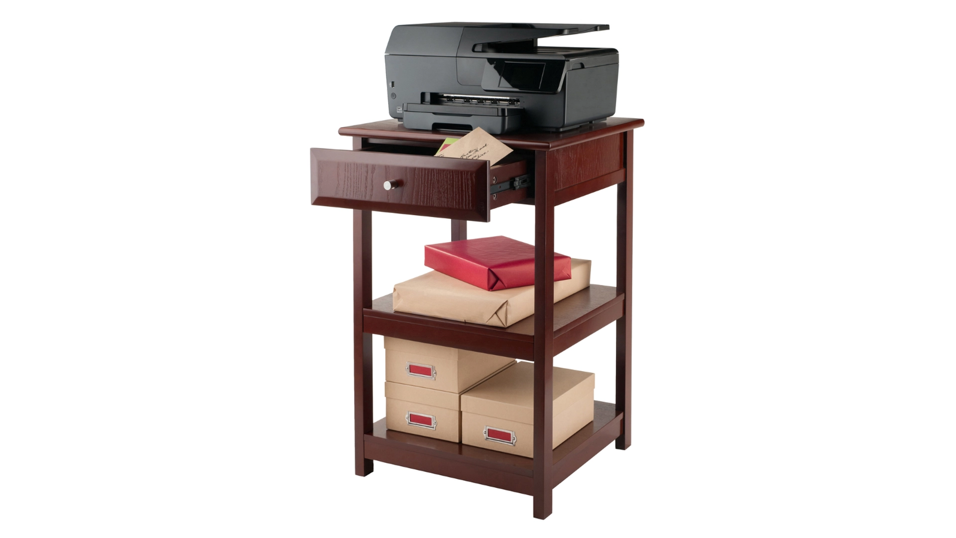 Skyline Décor Delta Home Office Printer Stand, Walnut: Printer Stand