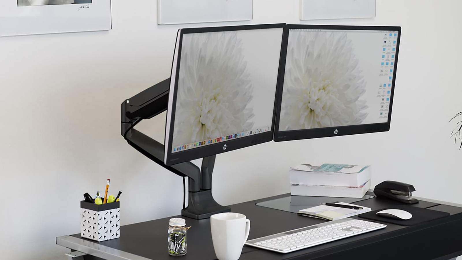 Mount-It! Dual Monitor Mount With Gas Spring Arms