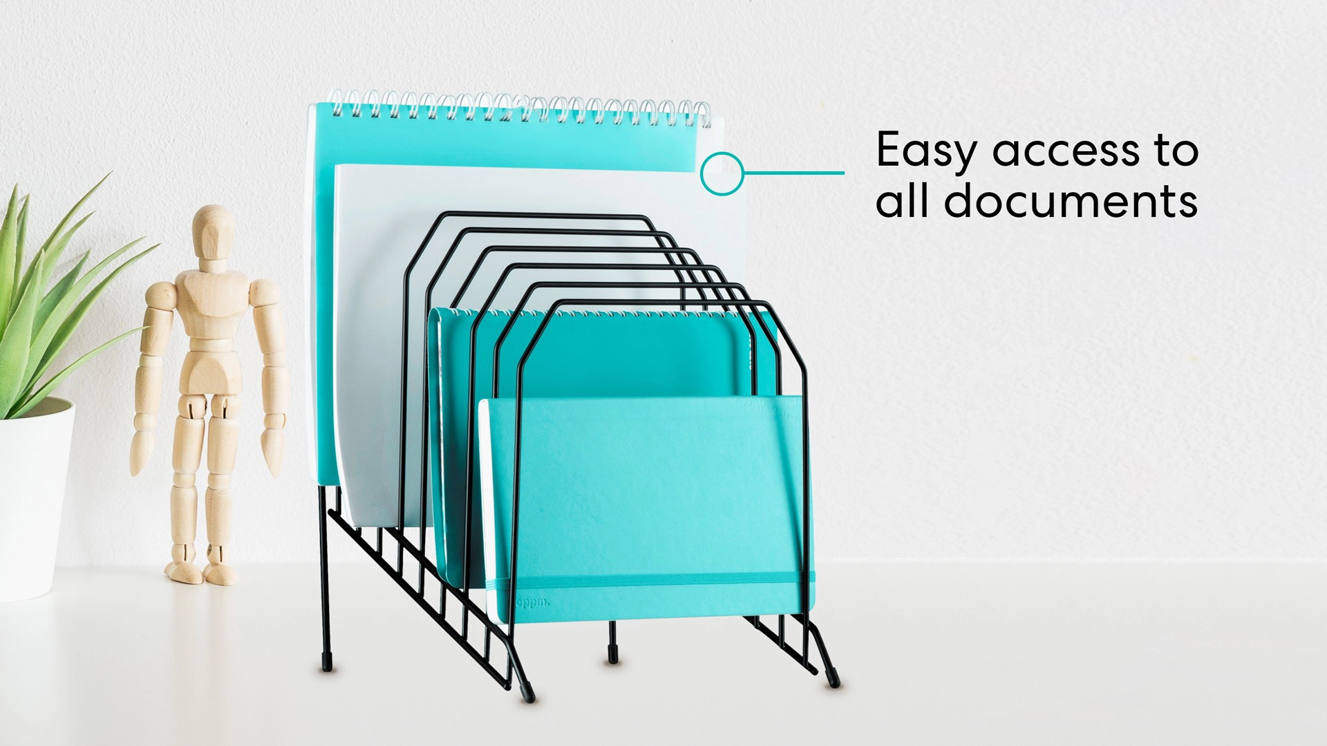 Mindspace Multi Step File Organizer for Desk | Black