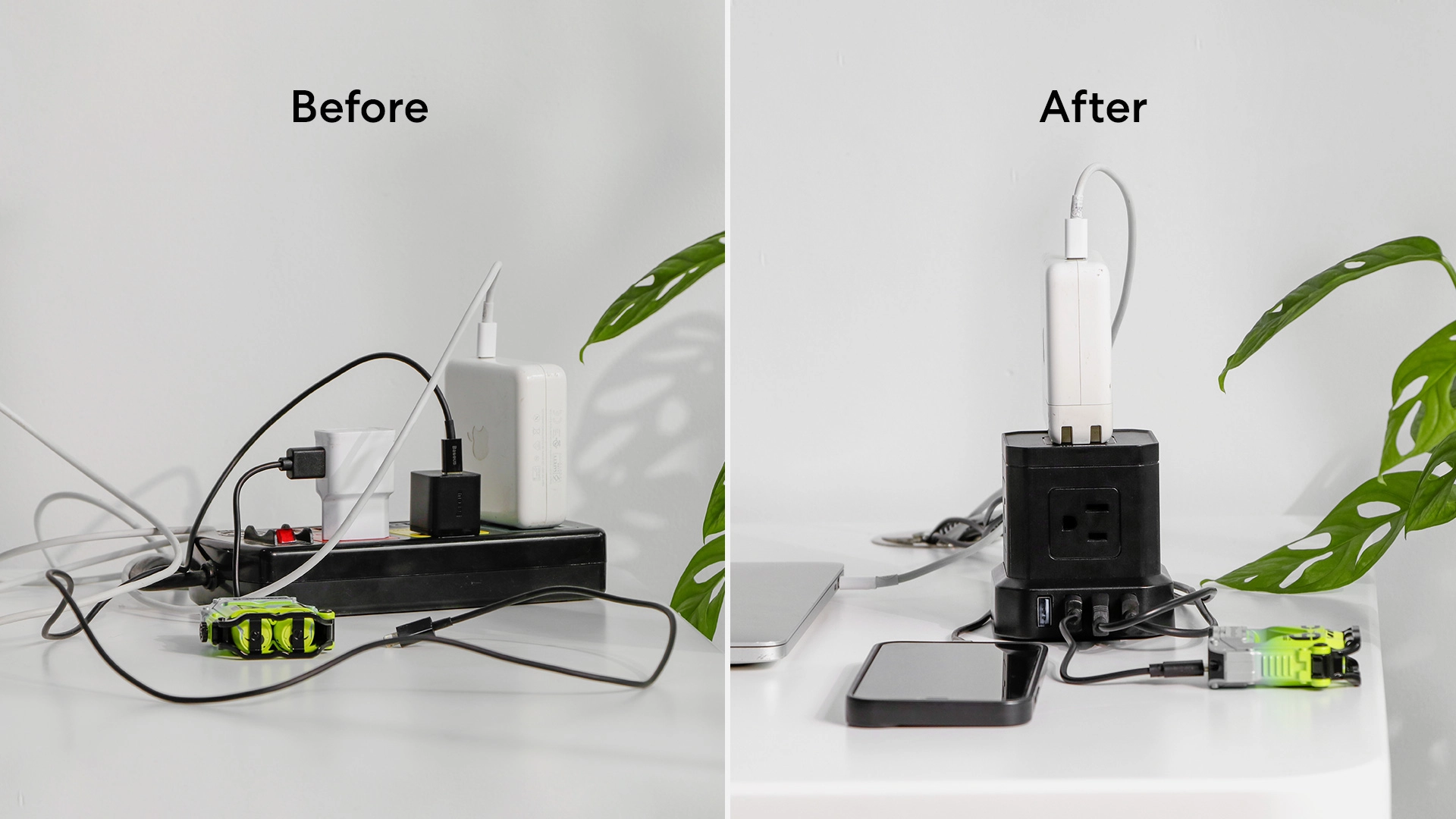 USB Cube Strip, Surge Protected, 9 Devices