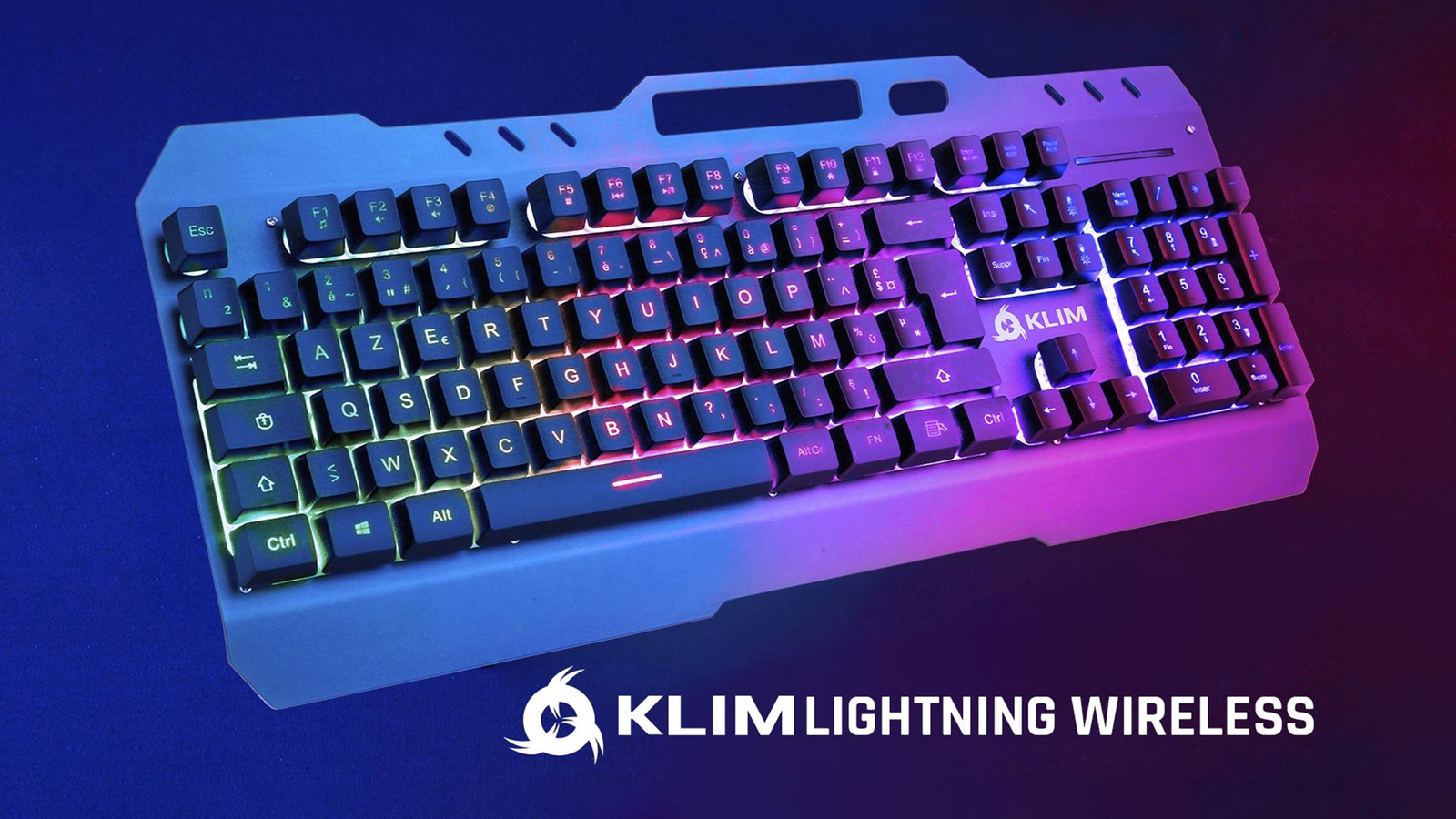 KLIM Wireless Metal Keyboard with Phone Holder